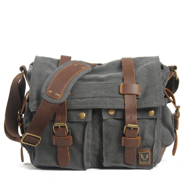 Retro Canvas Messenger Bag - CircleQ Essentials