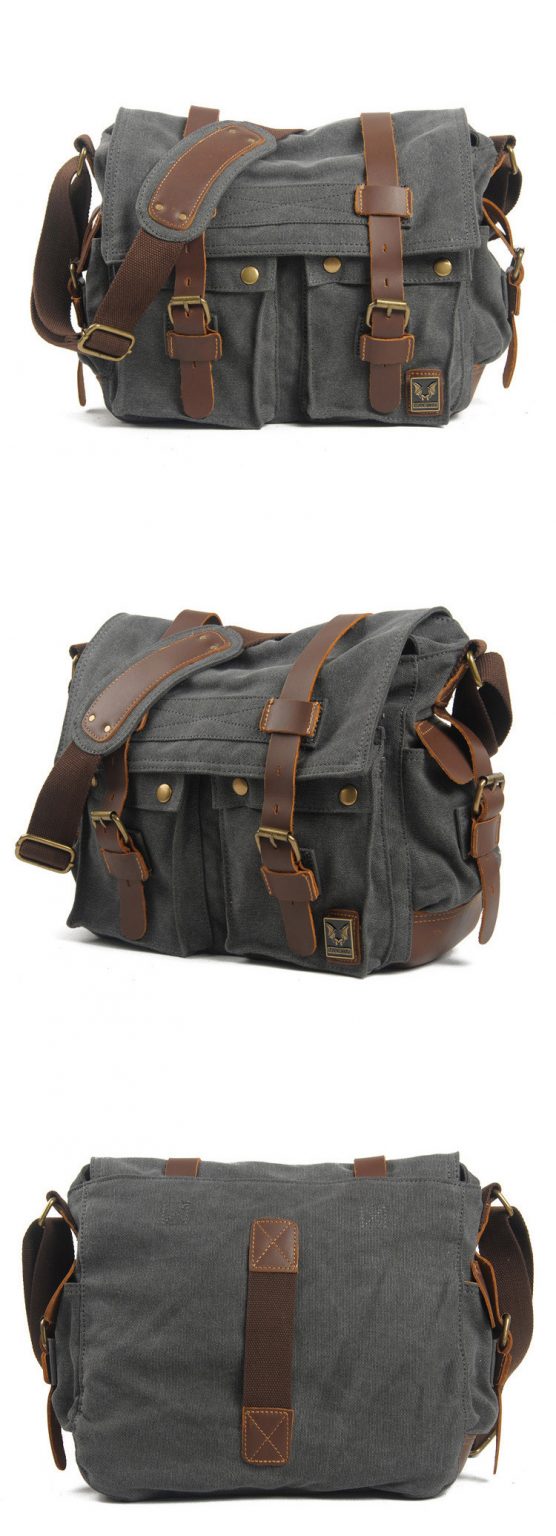 Retro Canvas Messenger Bag - CircleQ Essentials
